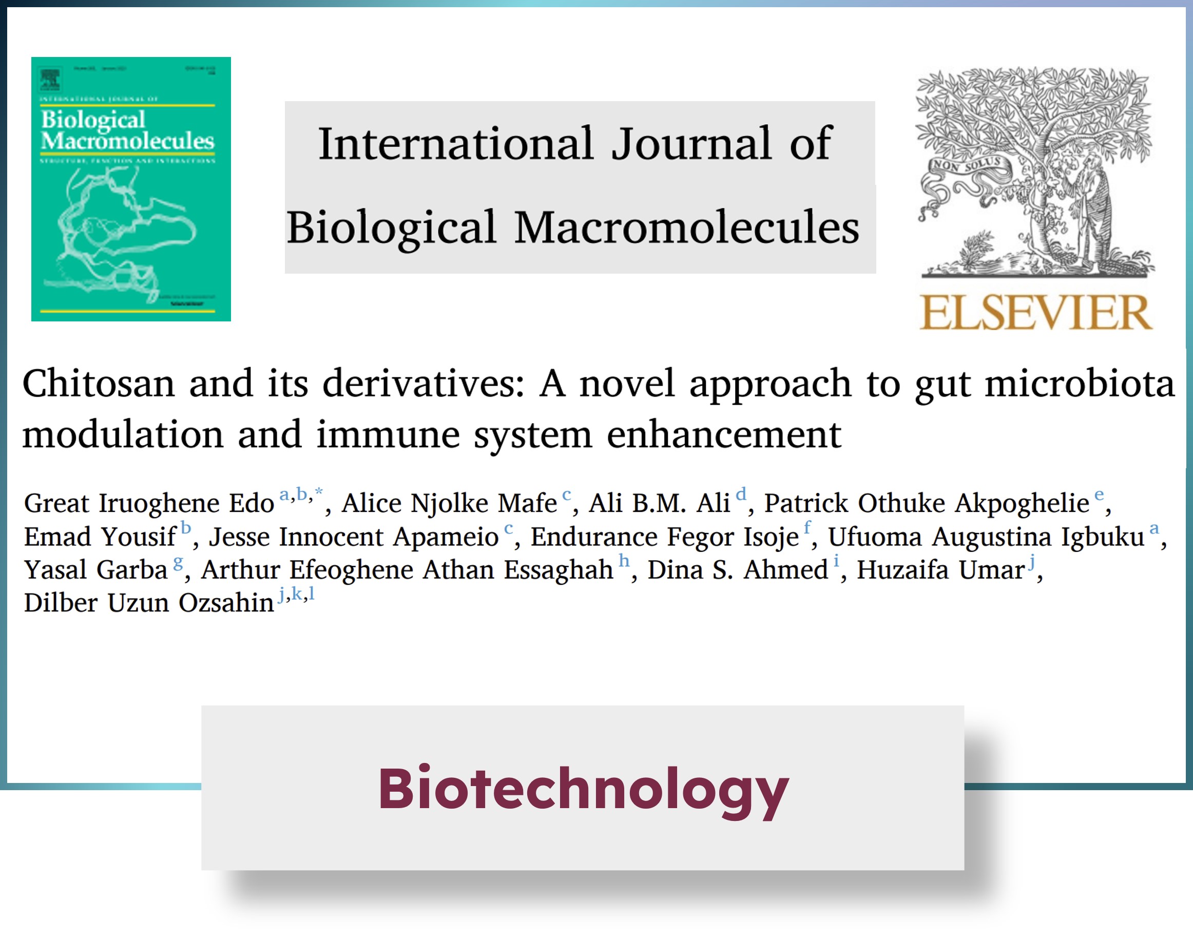 Chitosan and its derivatives: A novel approach to gut microbiota modulation and immune system ...